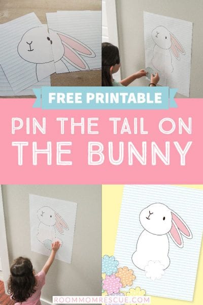 DIY Pin the Tail on the Bunny Easter Game | Room Mom Rescue