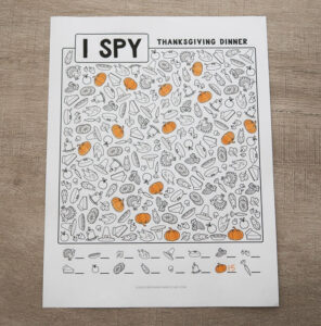 Thanksgiving I Spy (Free Printable PDF) | Room Mom Rescue