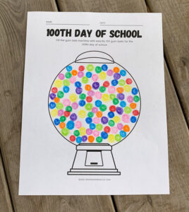 100th Day of School Gumball Machine | Room Mom Rescue