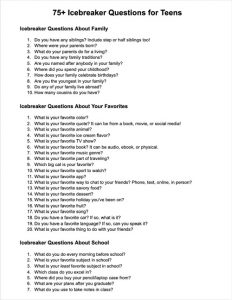 75+ Fun Icebreaker Questions for Teens | Room Mom Rescue