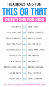 400+ Fun This or That Questions To Play | Room Mom Rescue