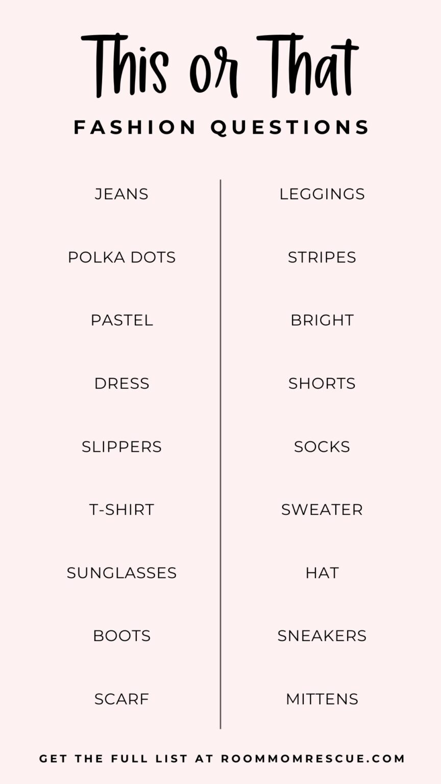 400+ Fun This or That Questions To Play | Room Mom Rescue