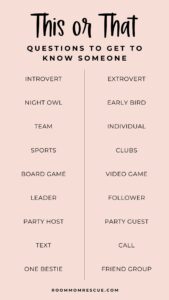 400+ Fun This or That Questions To Play | Room Mom Rescue