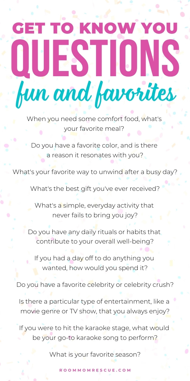 Best 400 Get to Know You Questions to Get Conversations Started | Room ...